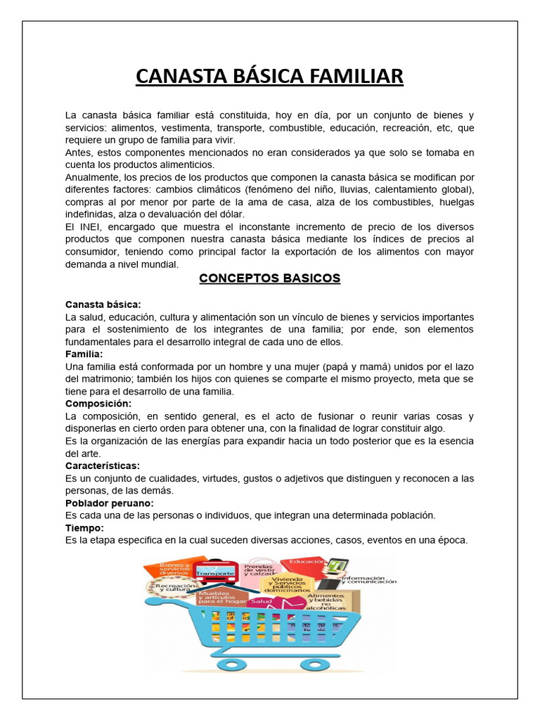 Canasta Basica Familiar | PDF | Salario mínimo | Pobreza