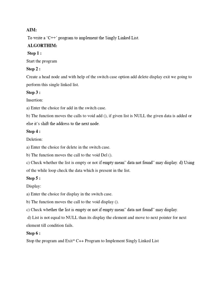 Exp 1 Pdf Pointer Computer Programming Algorithms And Data Structures