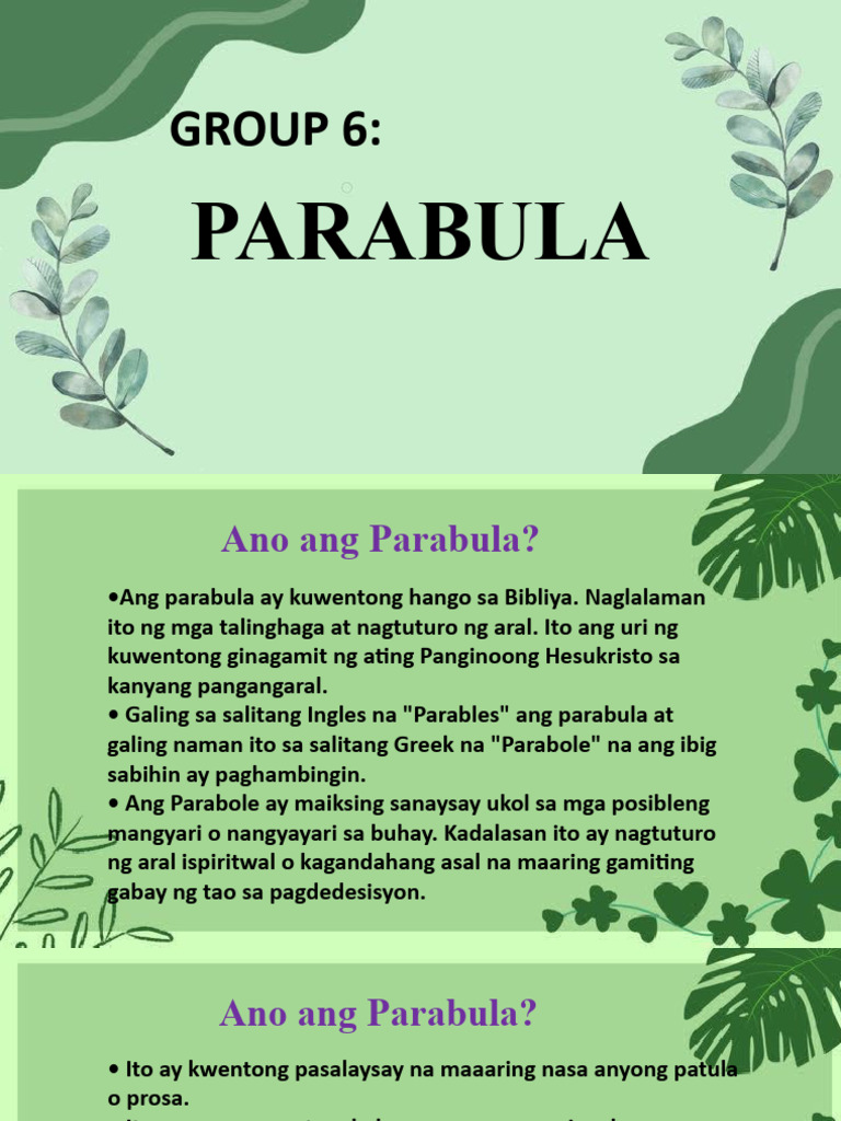 Group 6:: Parabula | PDF