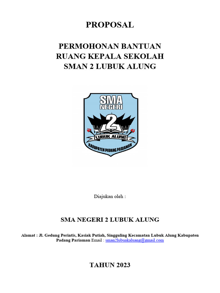 PROPOSAL Ruang Kepsek Ok | PDF