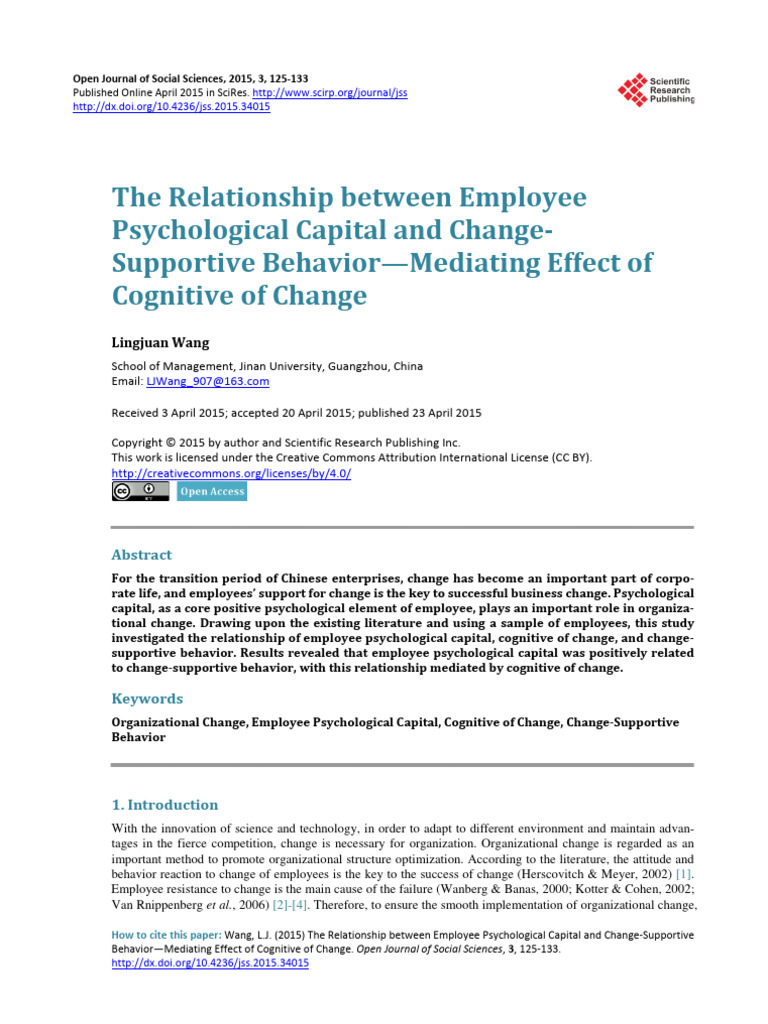 Wang (2015) | PDF | Attitude (Psychology) | Psychology