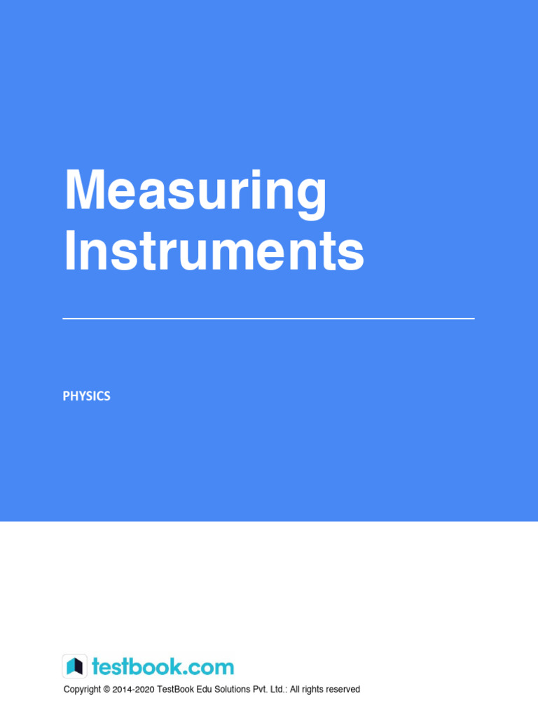 Measuring Instruments - Study Notes | Download Free PDF | Accelerometer ...