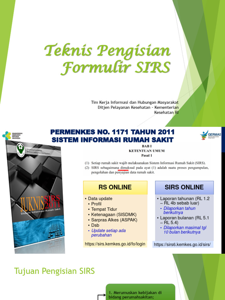 Panduan Pengisian Formulir SIRS 2025 | PDF