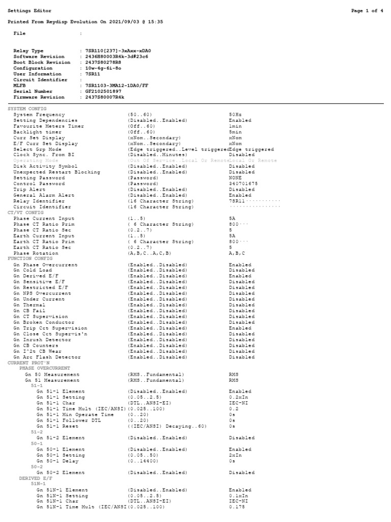 System Config: Operating Mode (Out of Service..Local or Remote) Local or Remote | PDF ...