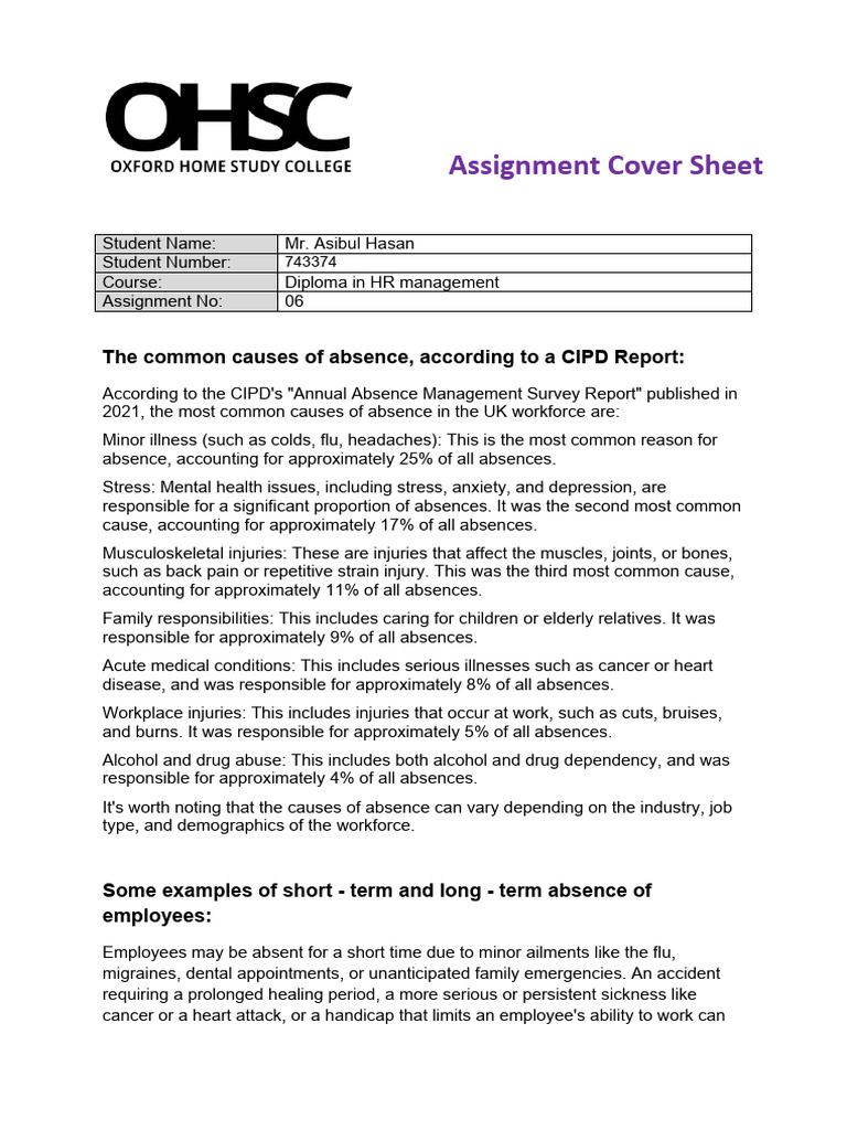 Assignment | PDF | Employment