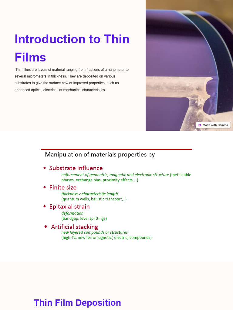 Introduction-to-Thin-Films | PDF | Thin Film | Electrical Engineering