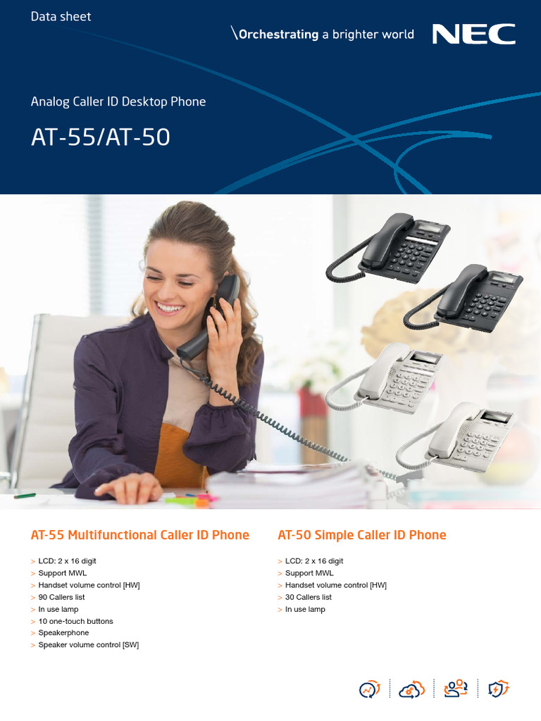 AT50 AT55 Datasheet NEC UNIVERGE Eng | PDF | Telephone | Computing
