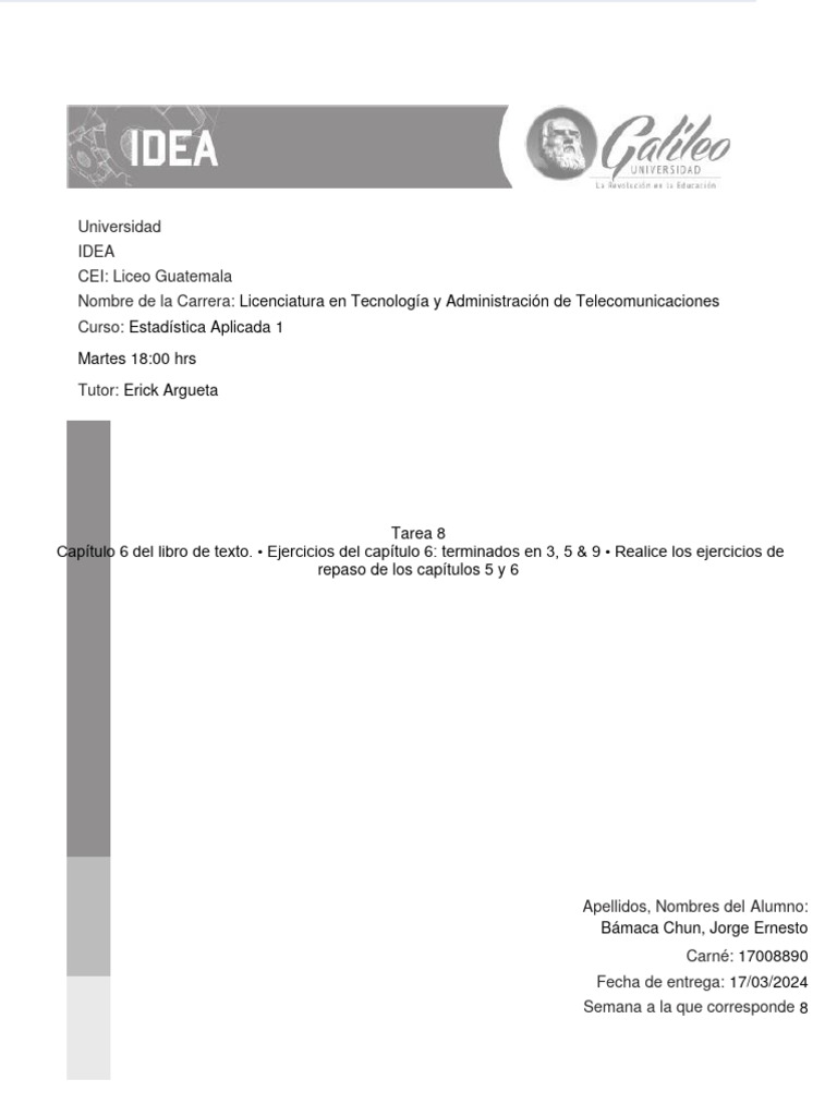 Capítulo 6 Del Libro de Texto. - Ejercicios Del Capítulo 6 Terminados en 3, 5 & 9 - Realice Los ...