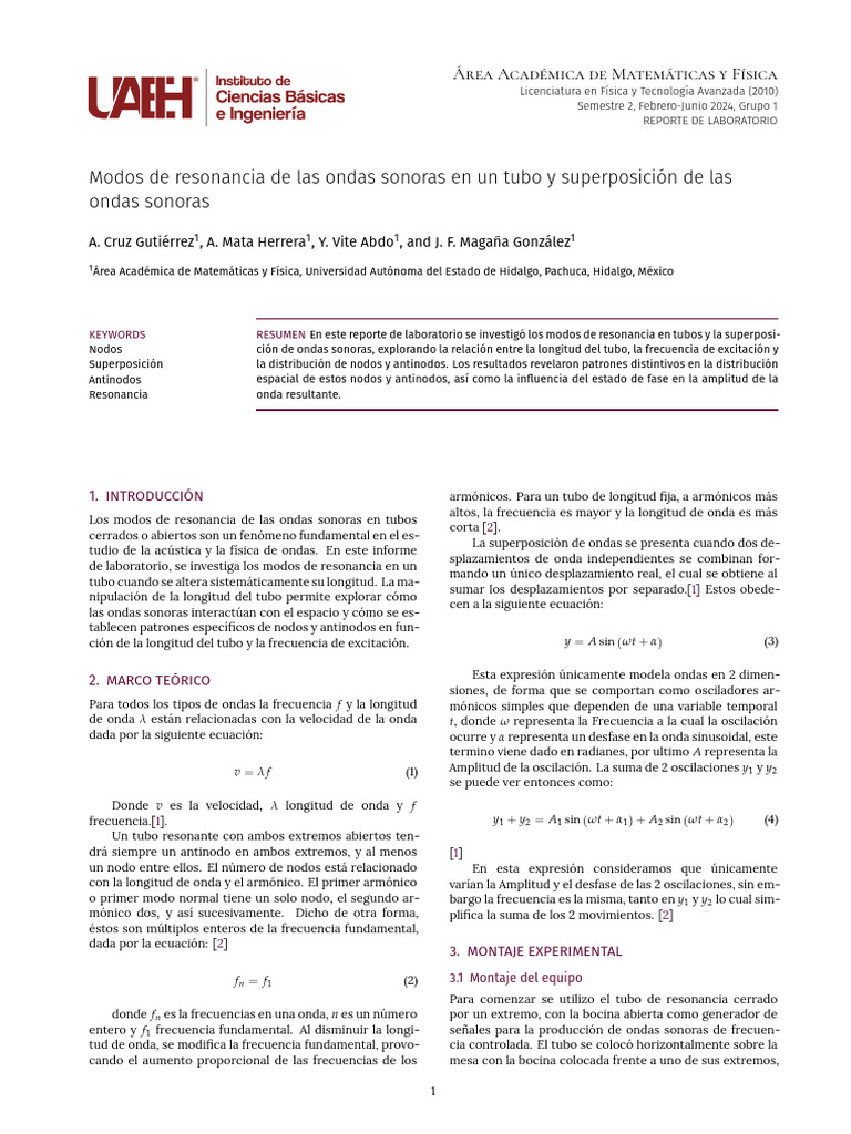 Practica 11 Física Experimental Básica | PDF | Sonido | Frecuencia