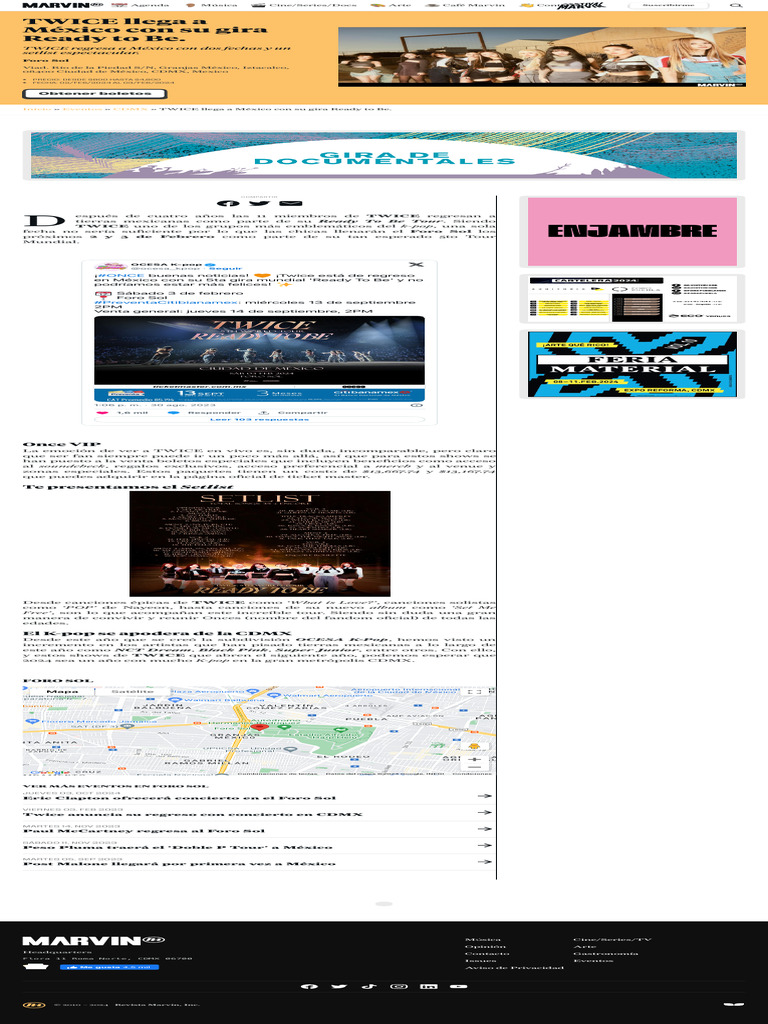 TWICE Llega A México Con Su Gira Ready To Be. - Revista Marvin | PDF | Entretenimiento | Músicos