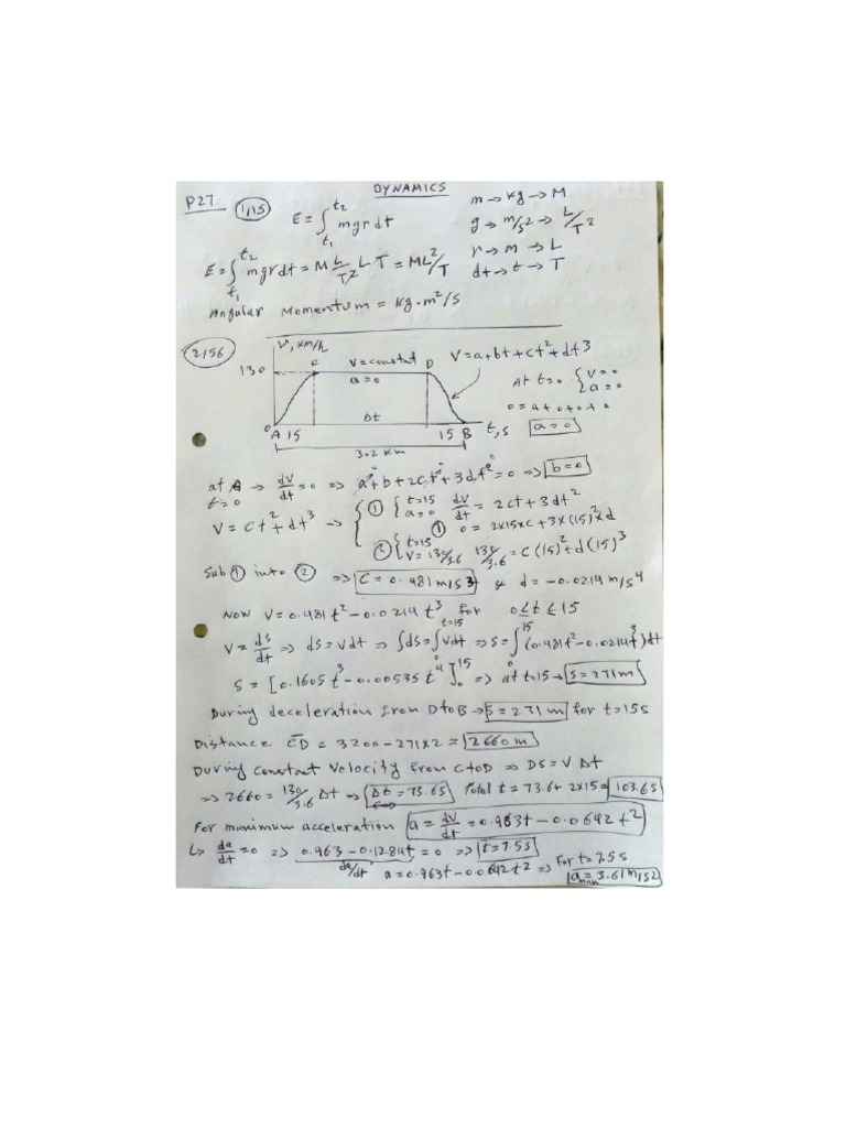 Dynamics Tutorial Solution | PDF Dynamics Tutorial Solution | PDF