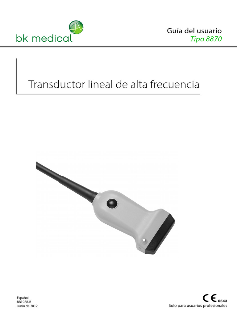 8870-TRANSDUCTOR LINEAL | PDF | Ultrasonido | Tornillo