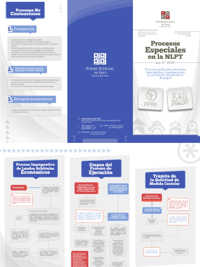 Triptico+Procesos+Especiales | PDF | Demanda judicial | Judicaturas