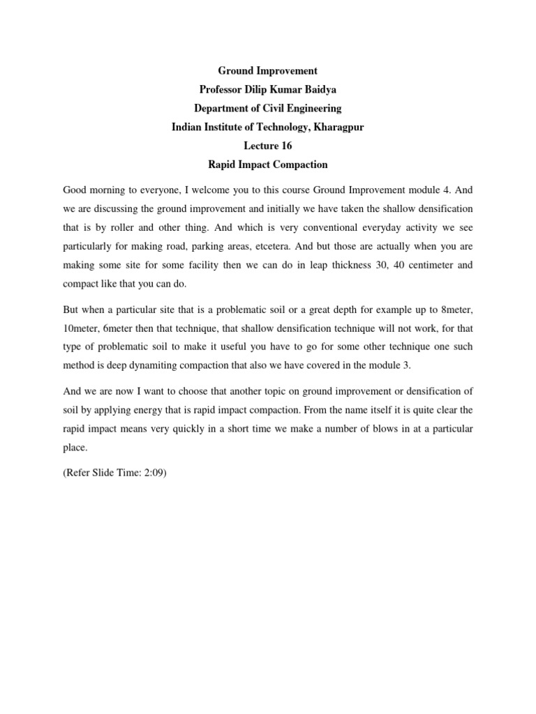 Lec 16 | PDF | Hammer | Silt