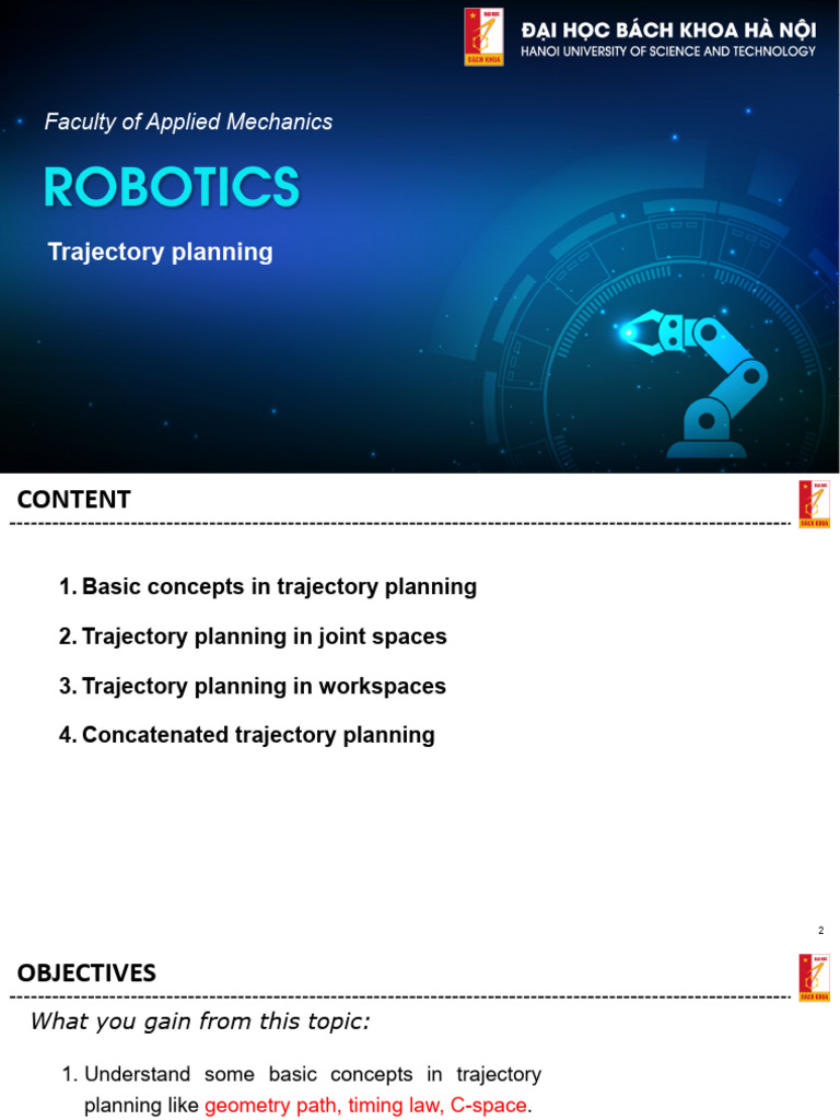 ME3209 - Topic 10 Trajectory Planning | PDF | Trigonometric Functions | Spline (Mathematics)