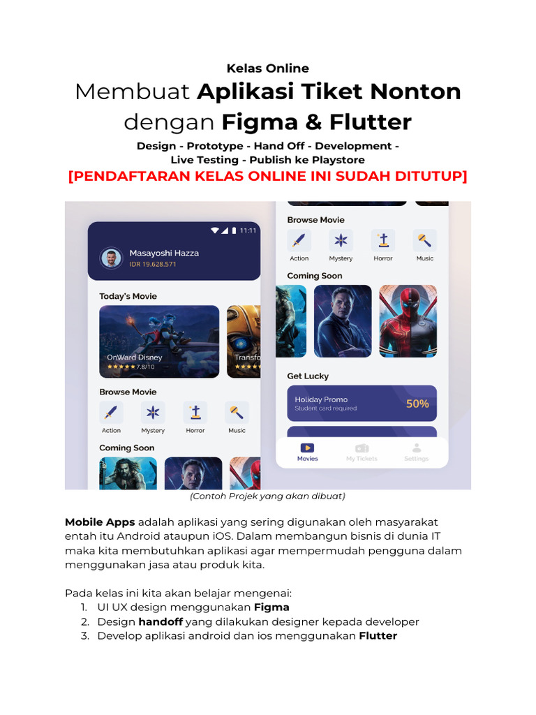 Kelas Online Full-Stack Flutter Apps | PDF