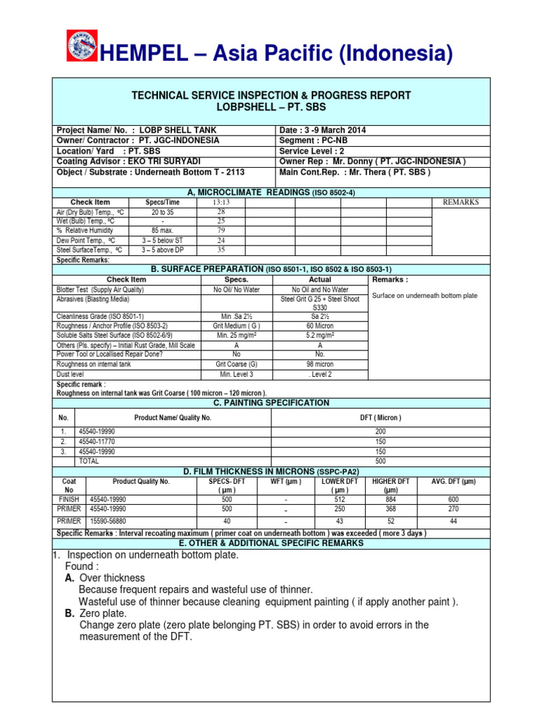 LOBP SHELL 3-9 Maret 2014 | PDF | Paint | Materials