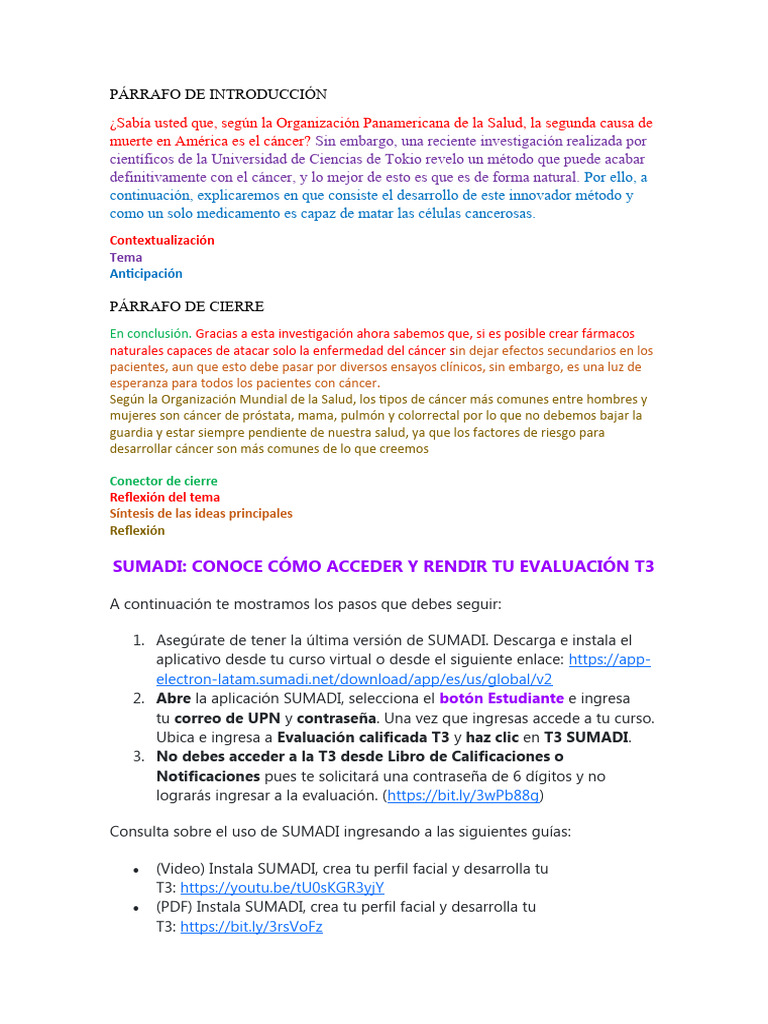 Párrafos t3 | Descargar gratis PDF | Cáncer | Epidemiología