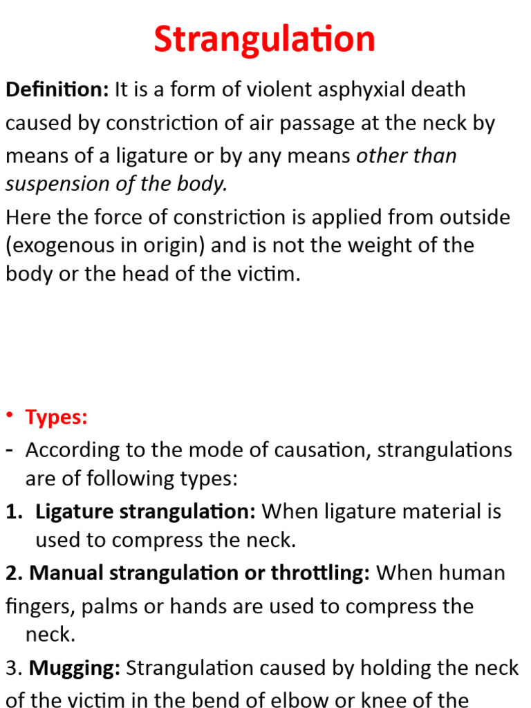 Strangulation | PDF | Neck | Larynx