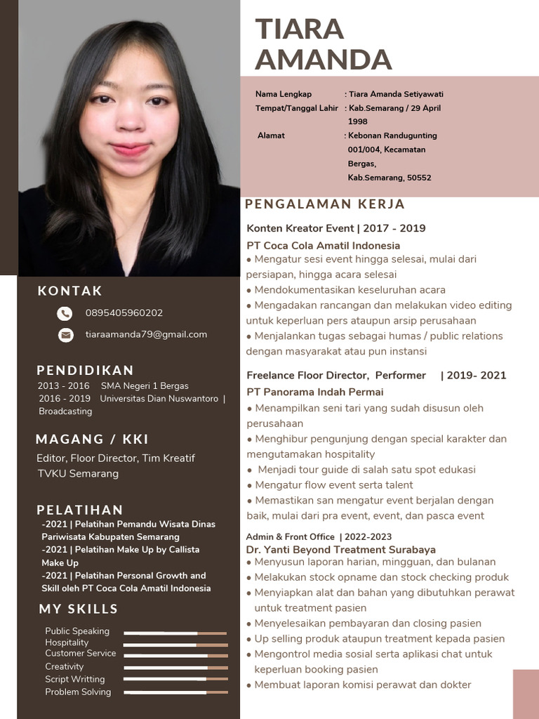 Tiara Amanda CV | PDF