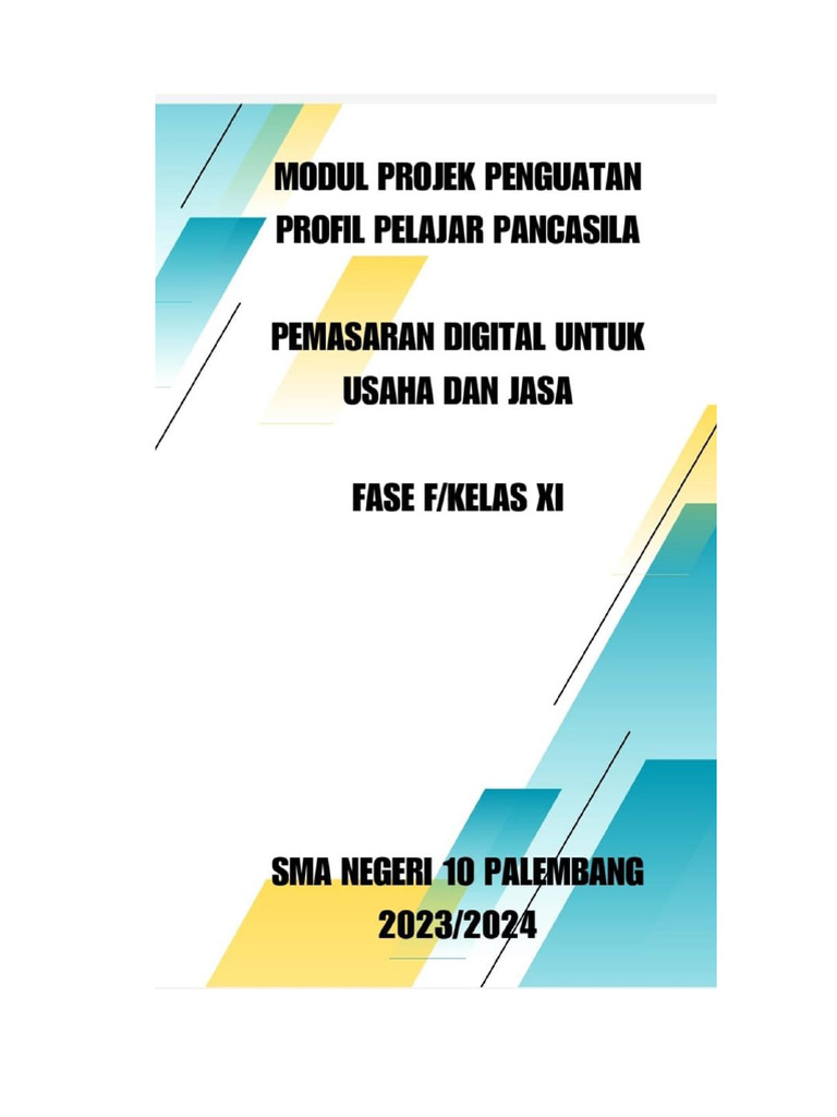 Modul Ajar Pemasaran Digital Fase F | PDF | Karier & Perkembangan | Bisnis