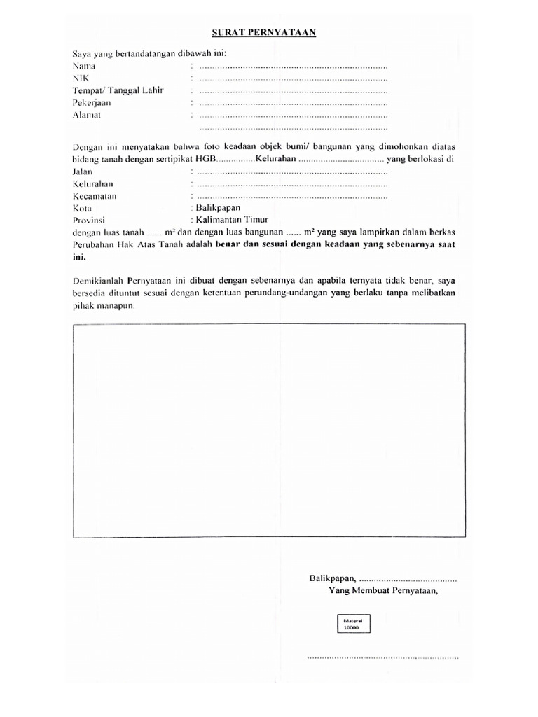 Form Peningkatan Hak BPN | PDF