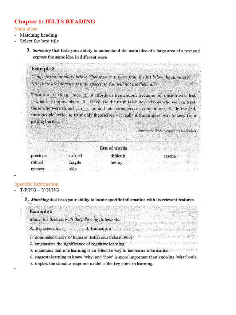 Intensive IELTS Reading Docs | PDF