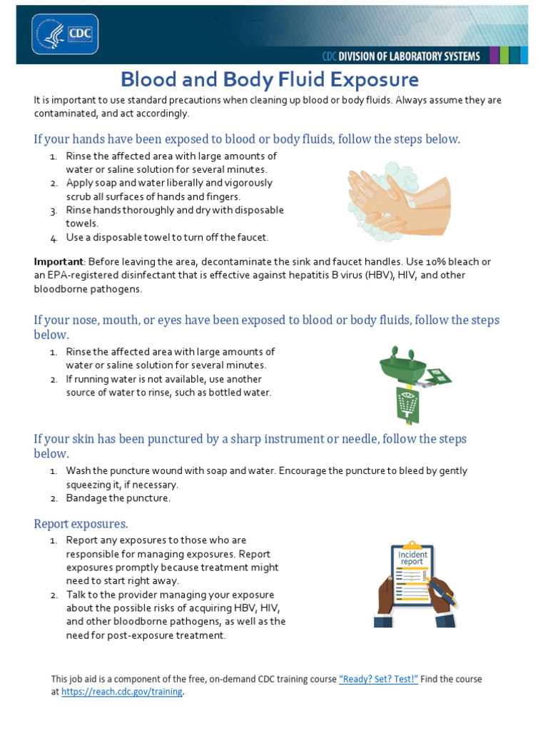 Blood and Body Fluid Exposure Guidelines | PDF