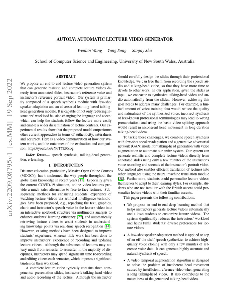 2209 08795v1 | PDF | Speech Synthesis | Computing