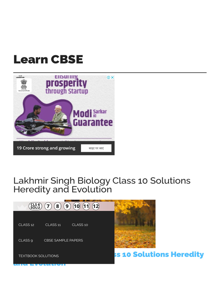 Class 10 Biology: Heredity & Evolution Solutions | PDF | Heredity | Evolution