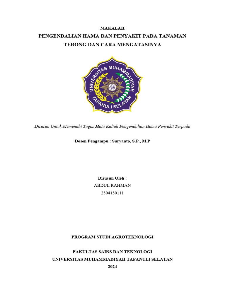 Pengendalian Hama Dan Penyakit Pada Tanaman Terong Dan Cara ...