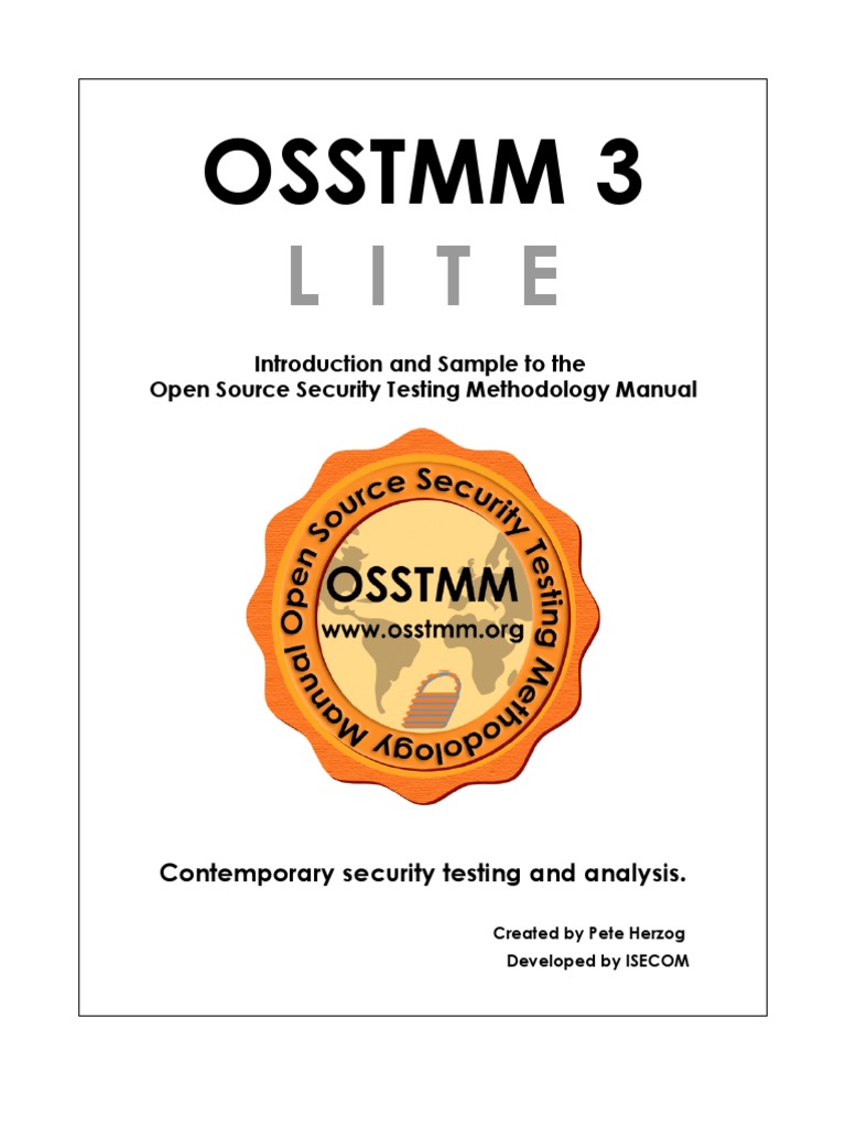 Osstmm 3.0 Lite | PDF | Audit | Computer Security