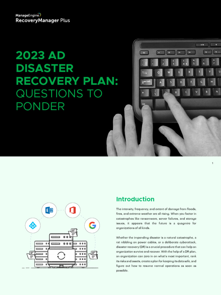 Key Questions To Ponder For Ad Disaster Recovery Plan | PDF | Backup ...