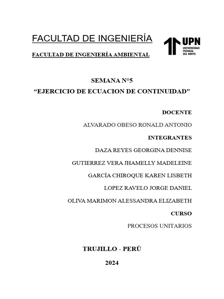 Ejercicios Procesos - Semana5 | PDF | Ingeniería mecánica | Líquidos