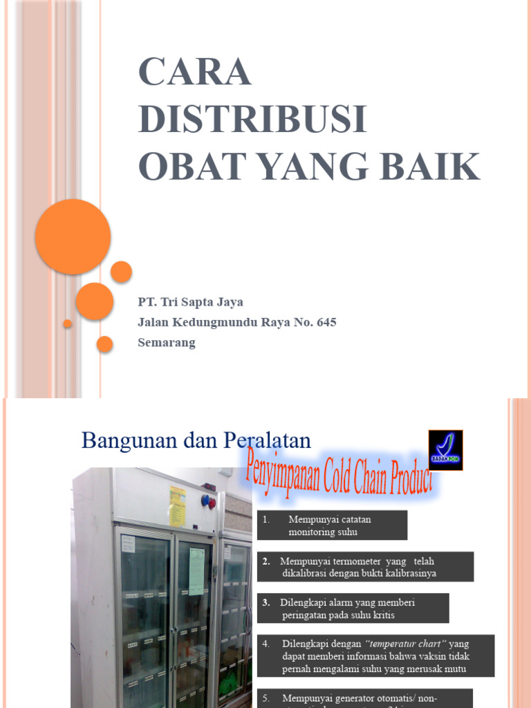 Cara Distribusi Obat Yang Baik: PT. Tri Sapta Jaya Jalan Kedungmundu ...