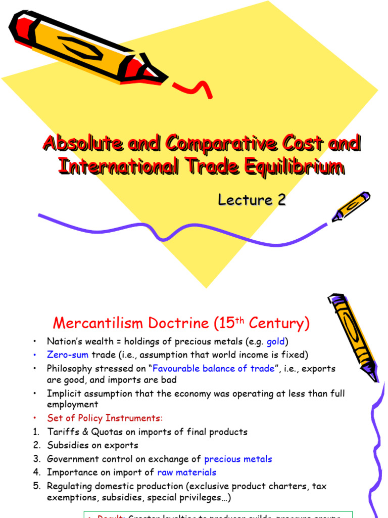 Lec 2 - Abs. & Comparative Adv. | PDF | Terms Of Trade | Comparative ...