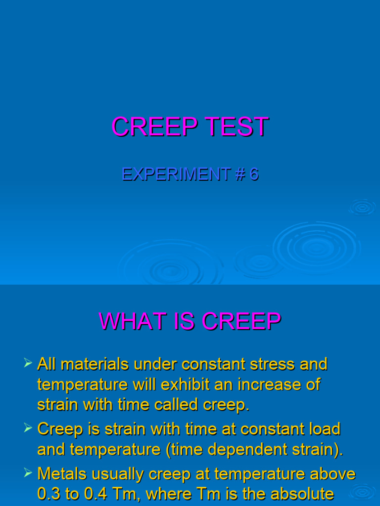 Creep | PDF | Creep (Deformation) | Deformation (Engineering)