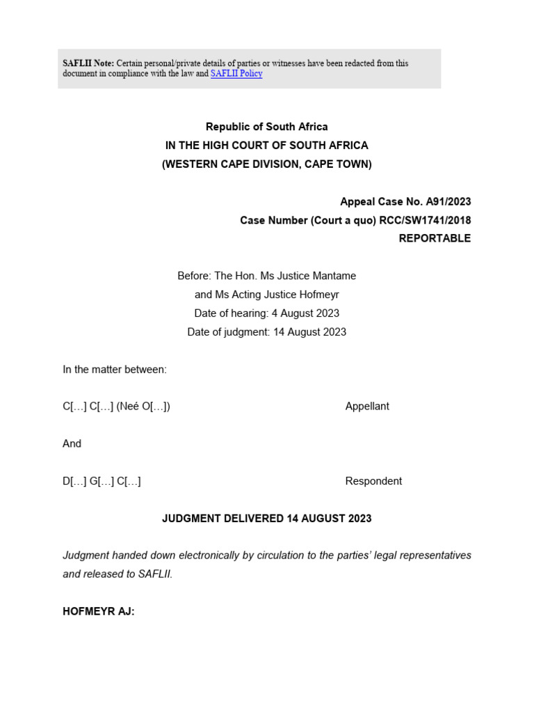 Divorce Case Law | PDF | Jurisdiction | Pleading