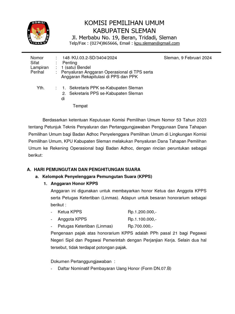 JUKNIS KPPS Dan REKAP DI PPK - 2 | PDF | Pengelolaan Keuangan & Uang