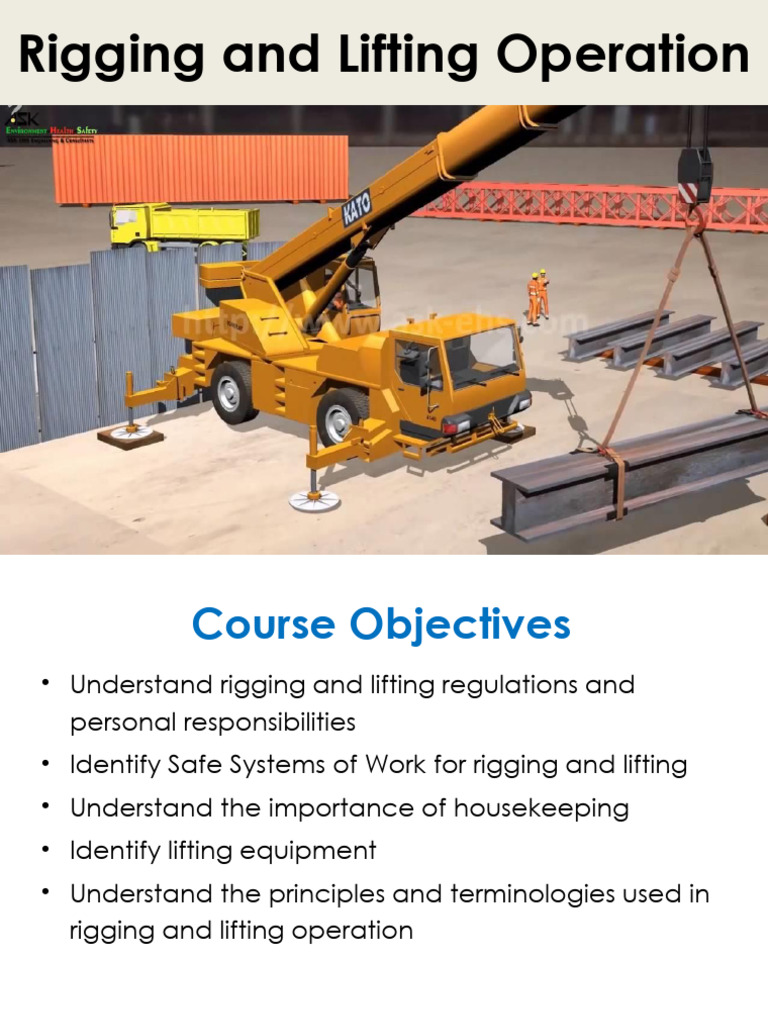 Rigging and Lifting Operation | PDF | Occupational Safety And Health | Rope