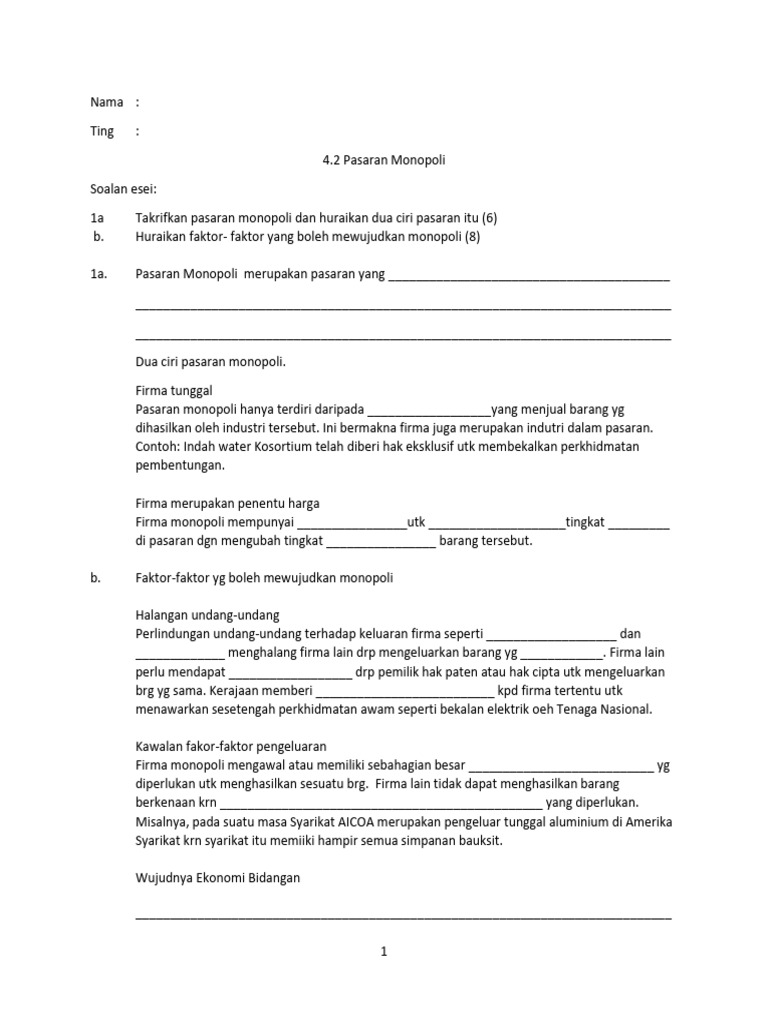 BAB 4.2 Pasaran Monopoli | PDF