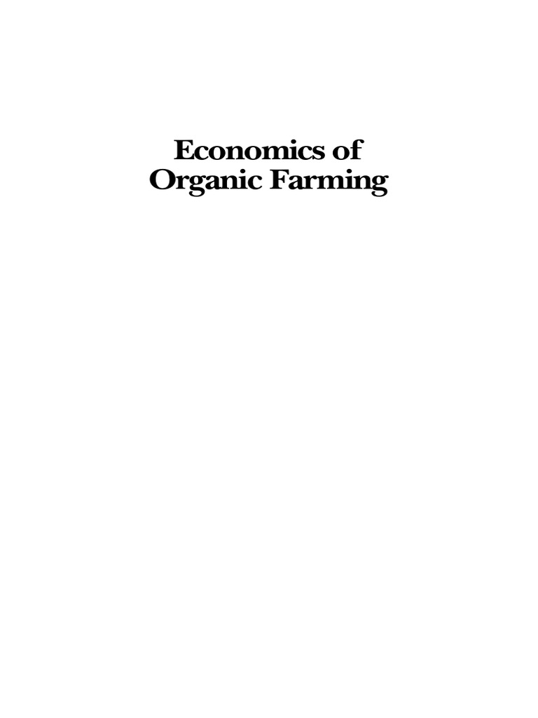 Economics of Organic Farming - Book | Download Free PDF | Agriculture ...