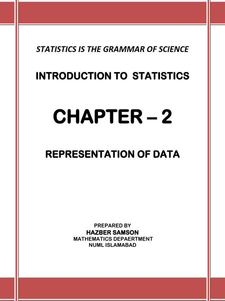 Chapter-2 Representation of Data Lecture | PDF | Histogram ...