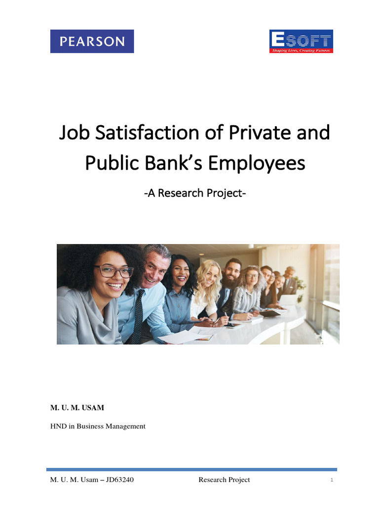 Research Project Final | PDF | Job Satisfaction | Employment