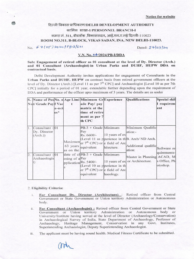 Dy Director Arch28032024 | PDF