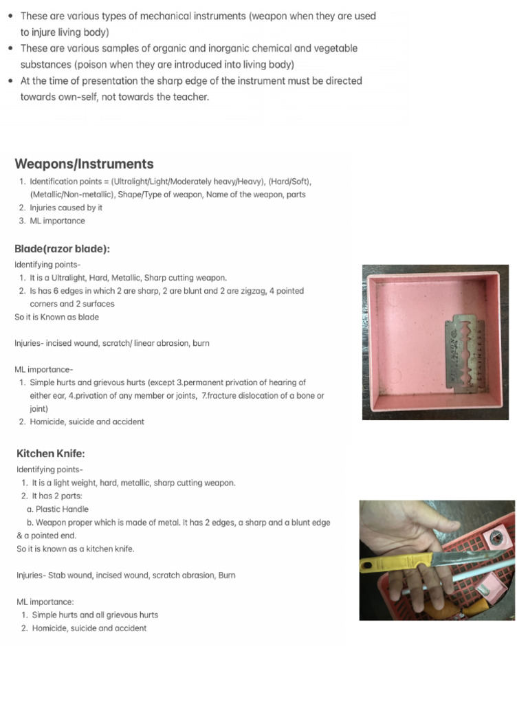 Forensic Medicine OSPE | PDF