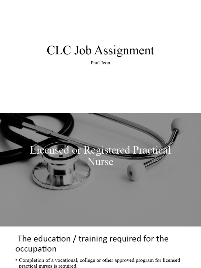 CLC Job Assignment | PDF | Nursing | Physician