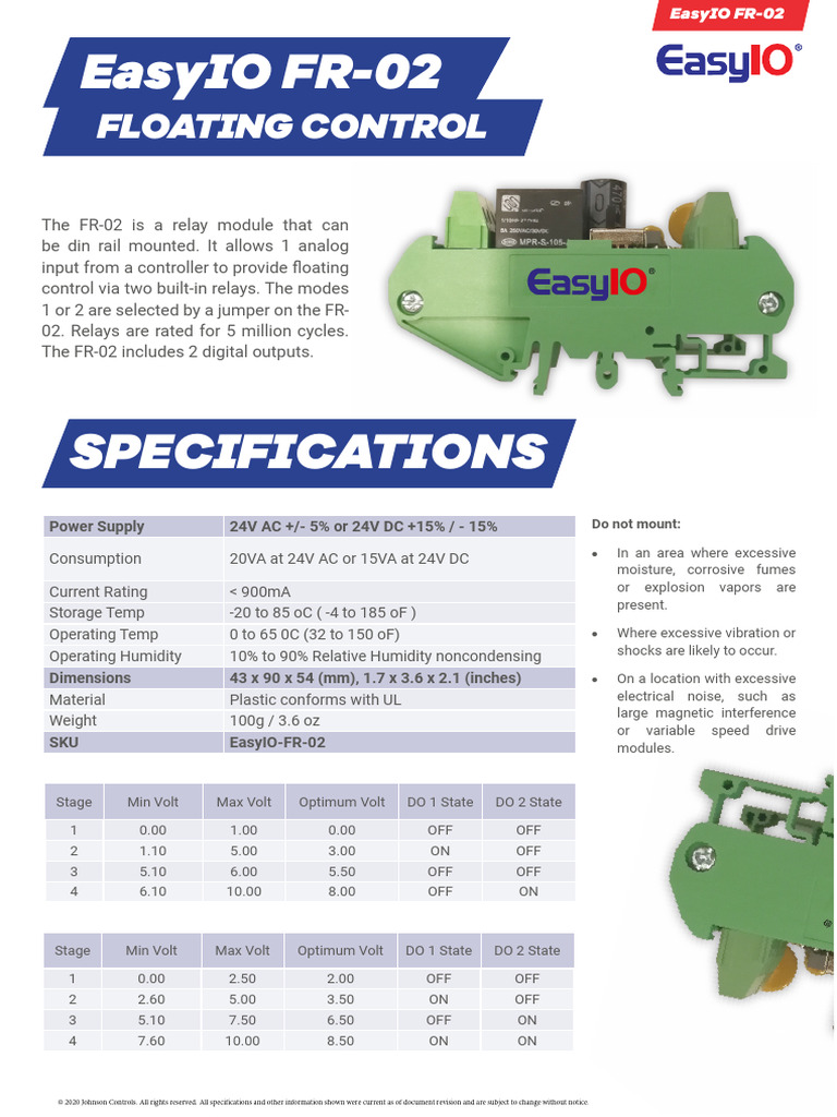 EasyIO FR-02 Relay Module Overview | PDF | Power Supply | Electrical ...
