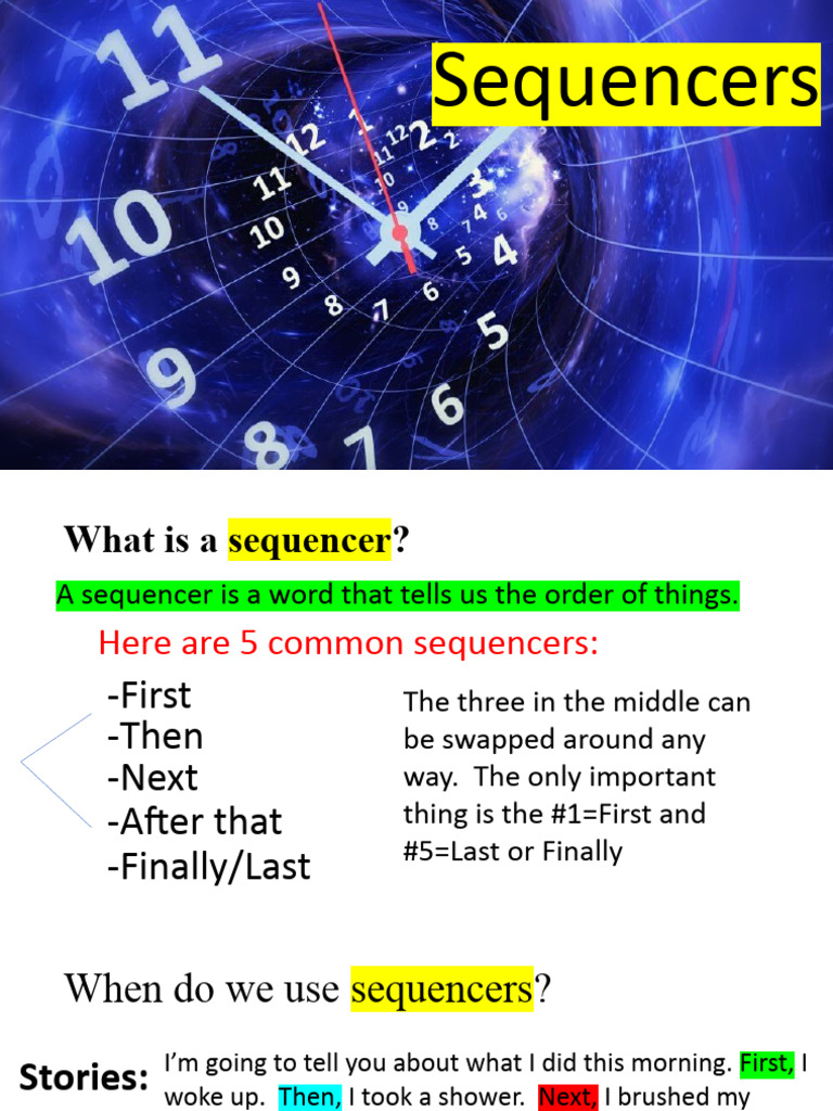 Understanding Sequencers in Writing | PDF | Self-Improvement