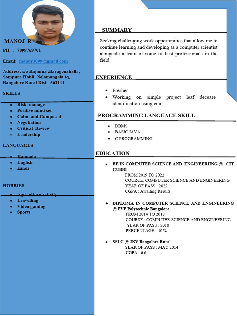 Computer Science Graduate Resume | PDF